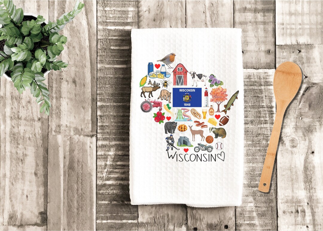 WI Towel | Kitchen Towel | WI Kitchen Towel | Housewarming Gift | Gift ...