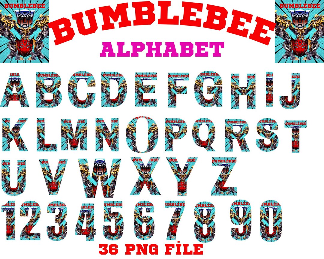 Bumblebee Alphabet,36 PNG File,transformer,special Letter Alphabet ...