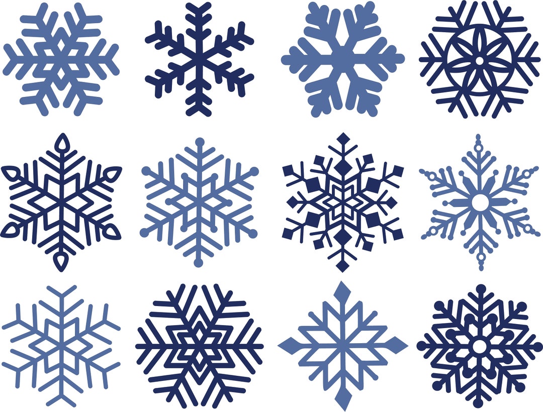 Snowflakes Digital Graphics,digital Snowflakes Pattern Set,snowflakes ...