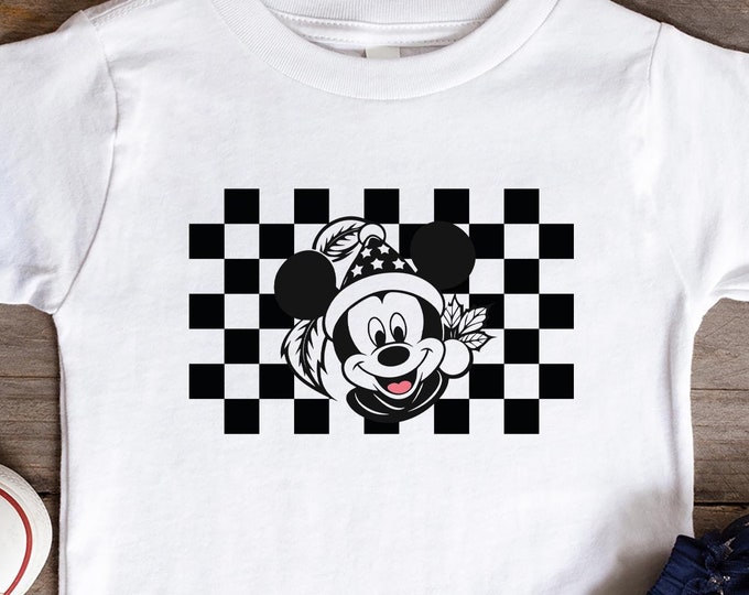Classic Checker Winking Mickey Mouse Shirt, Mickey Kids Shirt, Youth ...
