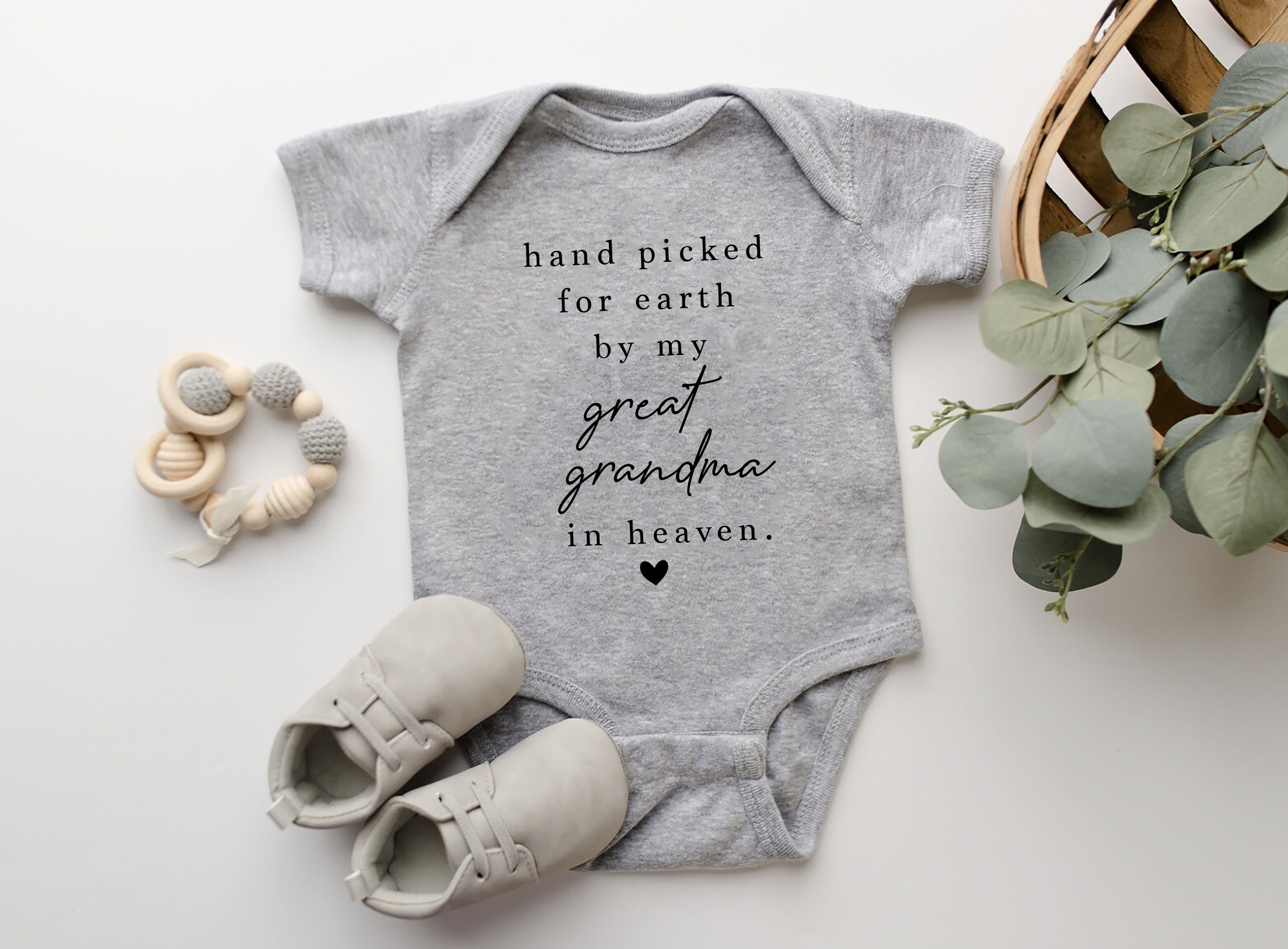 Hand Picked for Earth by My Great Grandma in Heaven, Baby Bodysuit ...