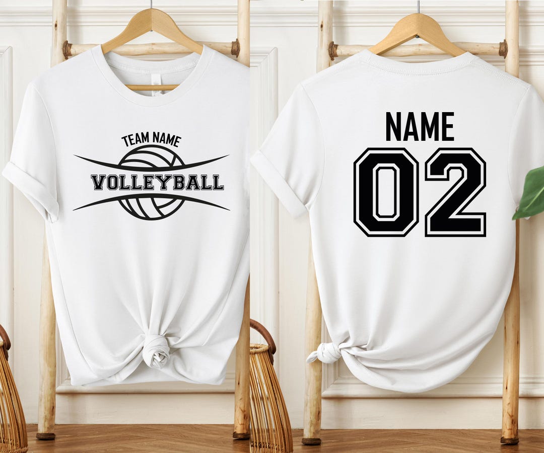Custom Volleyball Sports Team Shirt With Your Text and Number, Custom ...