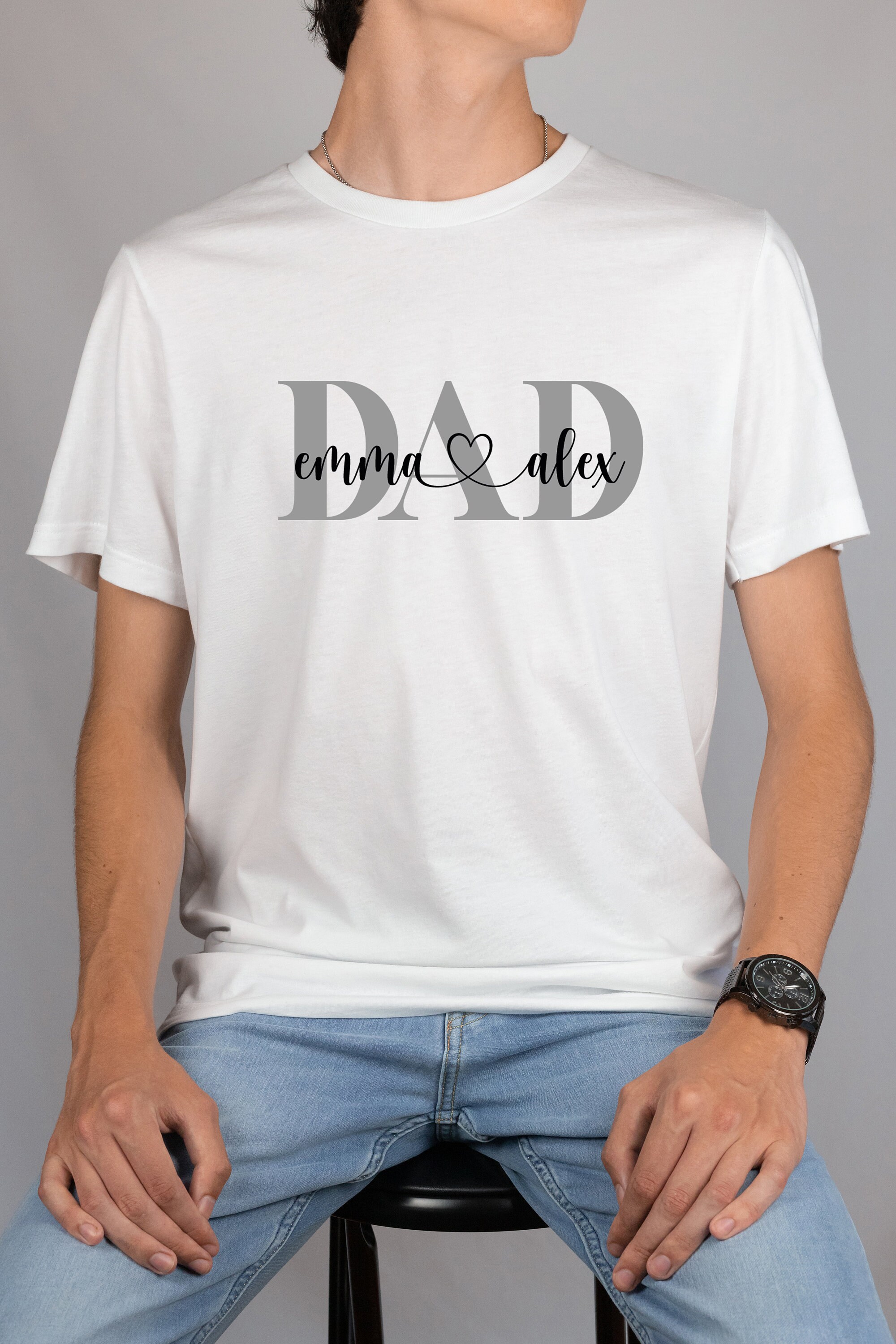 Custom Dad Shirt With Kids Names, Custom Dad Shirt, Father's Day Shirt ...