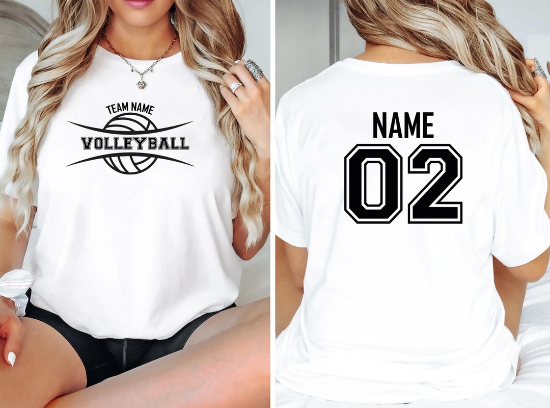 Custom Volleyball Sports Team Shirt With Your Text and Number, Custom ...