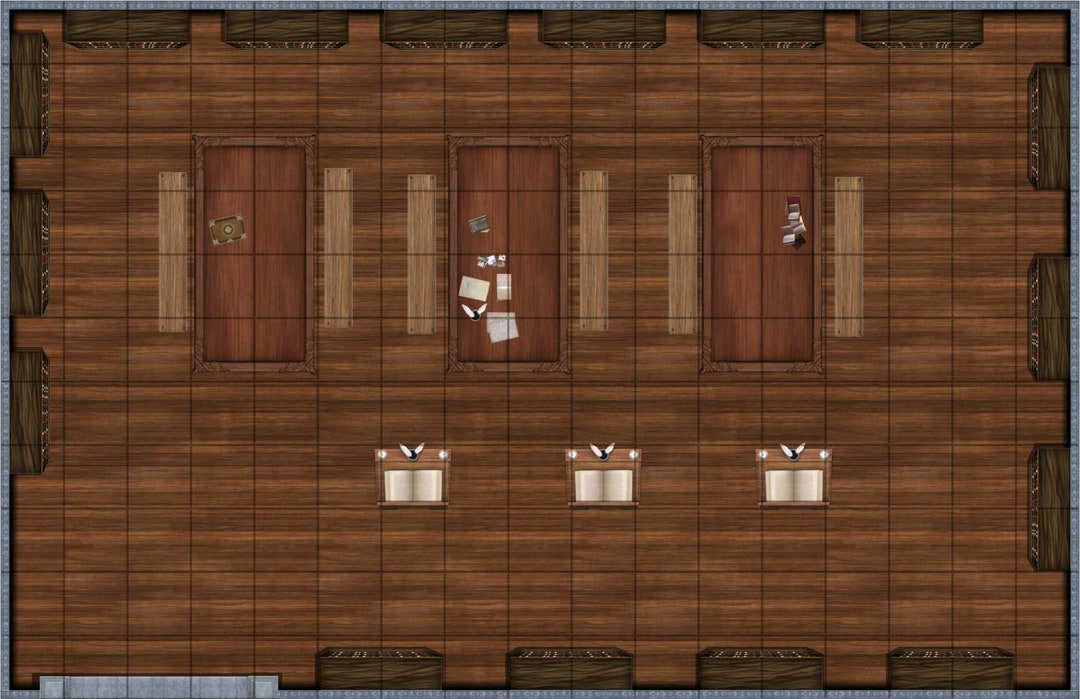 Castle Library (A) Battle Map for TTRPG/VTT, (1 Floor). - Etsy