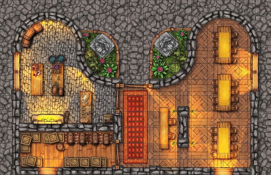 City Guild Hall A Battle Map for TTRPG/VTT 1 Floor. - Etsy Australia