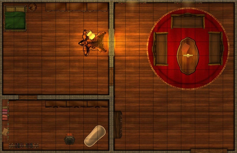 Castle Bedroom B Battle Map for TTRPG/VTT, 1 Floor. - Etsy