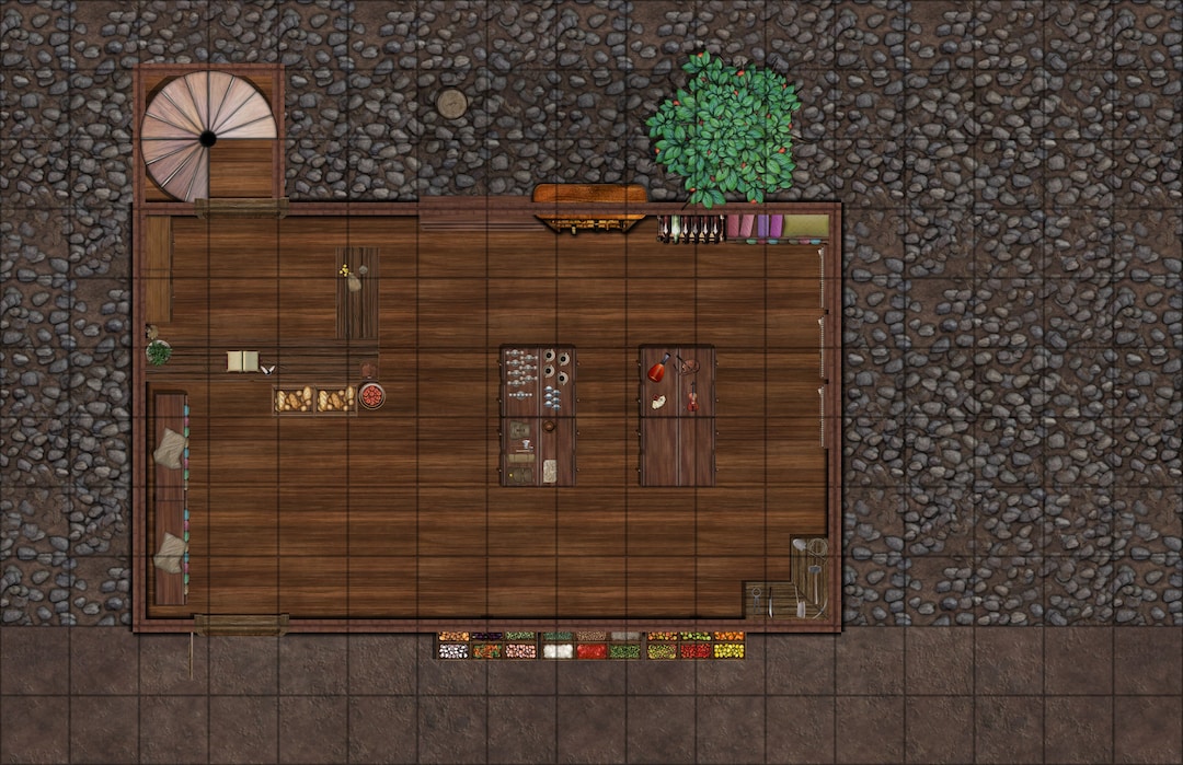 Town General Store (A) Battle Map for TTRPG/VTT, (2 Floors). - Etsy