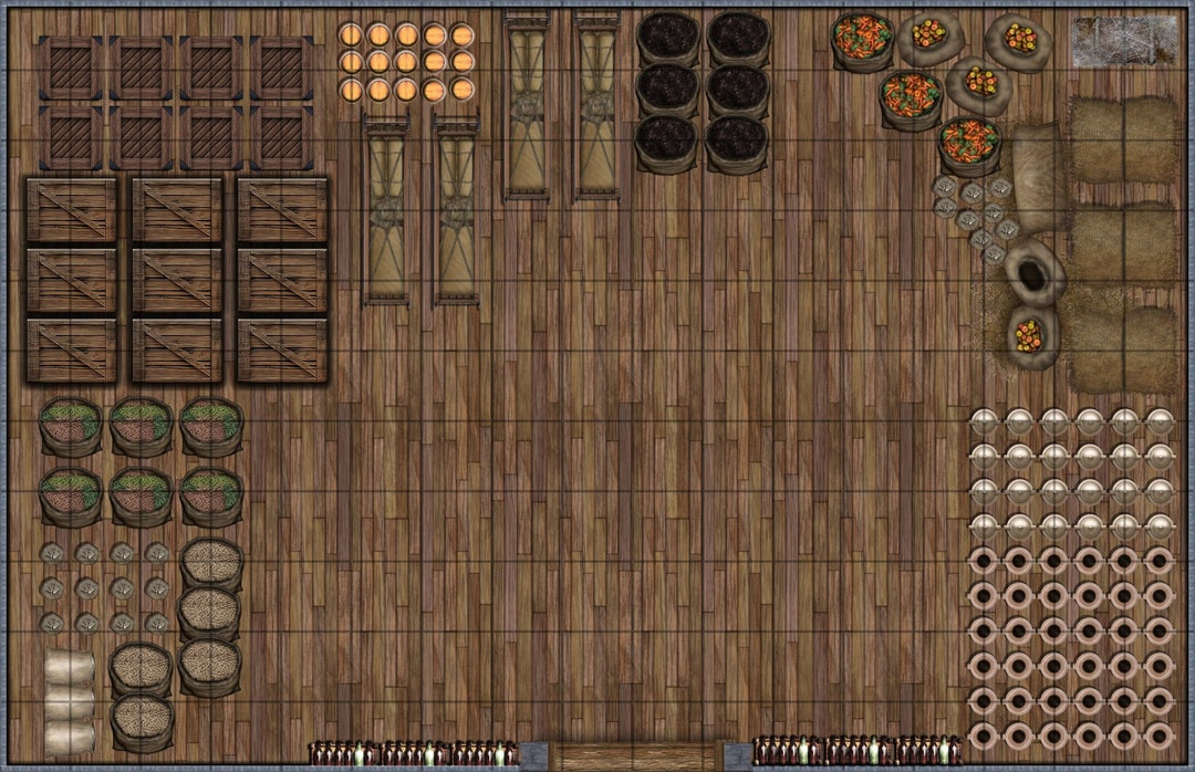City Warehouse (A) Battle Map for TTRPG/VTT, (1 Floor). - Etsy