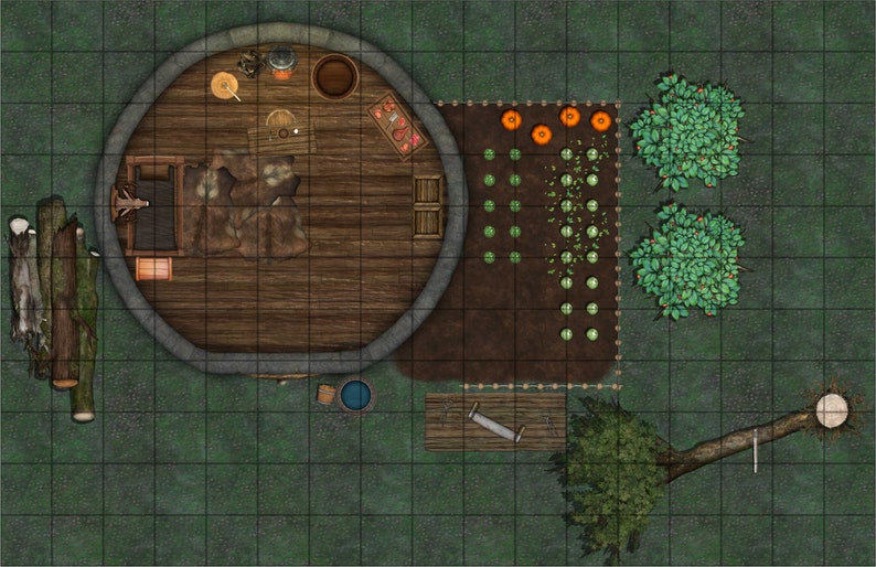 Frontier Cabin (A) Battle Map for TTRPG/VTT, (1 Floor). - Etsy