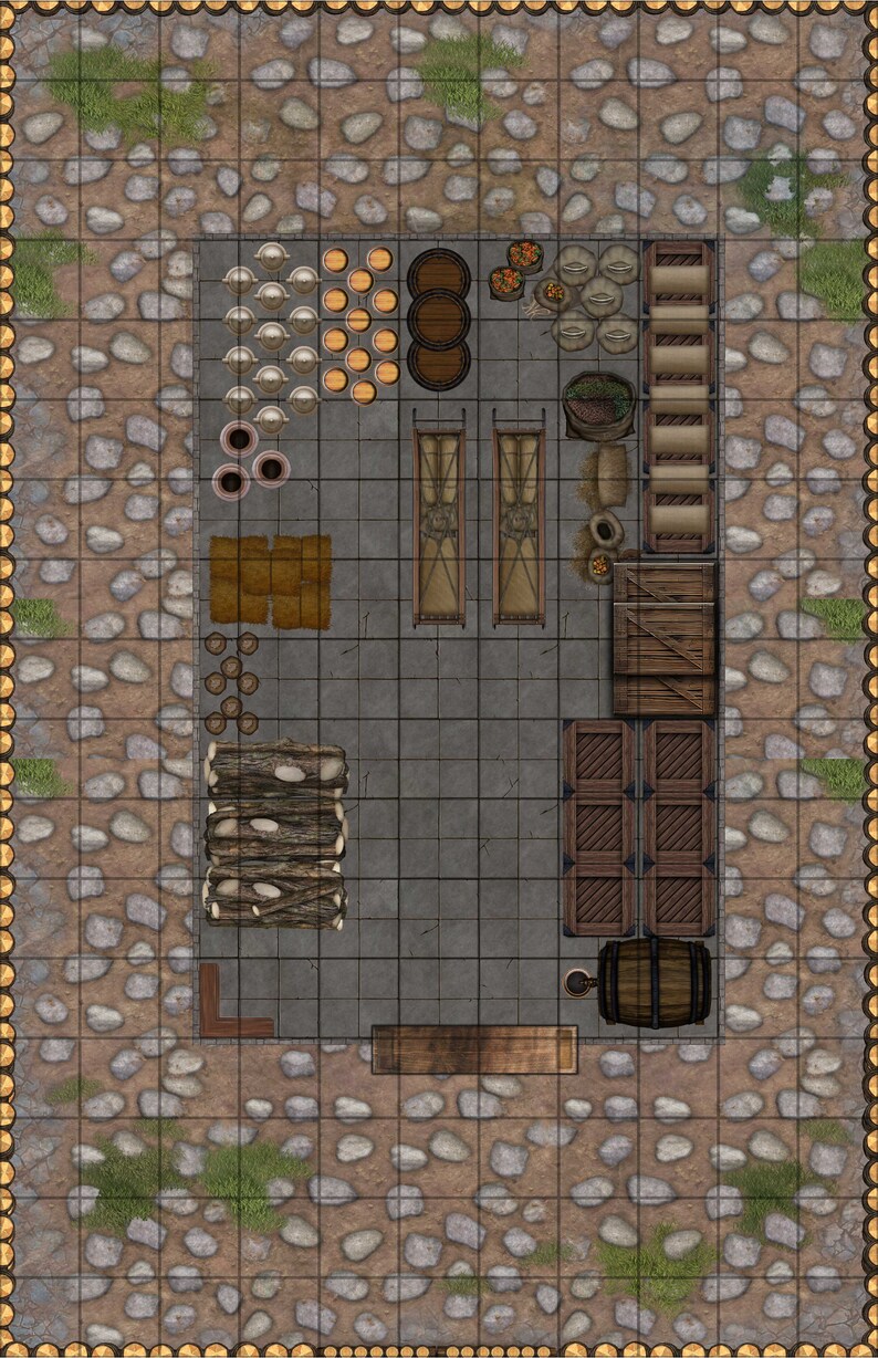 Frontier Granary A Battle Map for TTRPG/VTT, 1 Floor and Roof. - Etsy ...