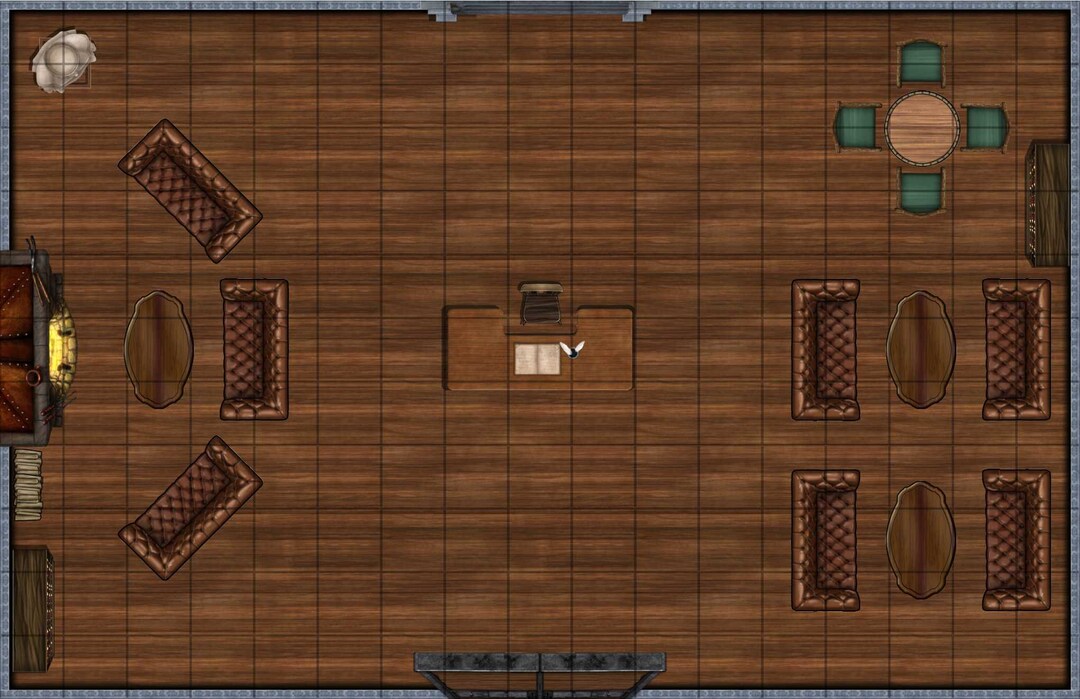 Castle Parlor (A) Battle Map for TTRPG/VTT, (1 Floor). - Etsy