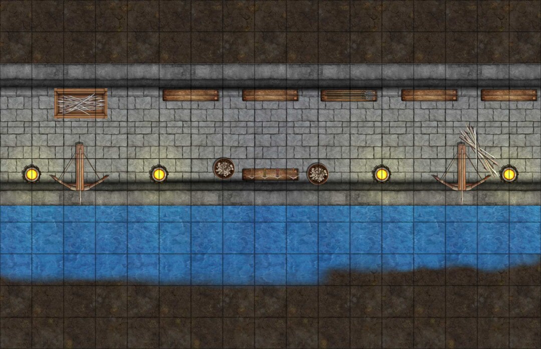 Keep Battlement (A) Battle Map for TTRPG/VTT, (1 Floor). - Etsy