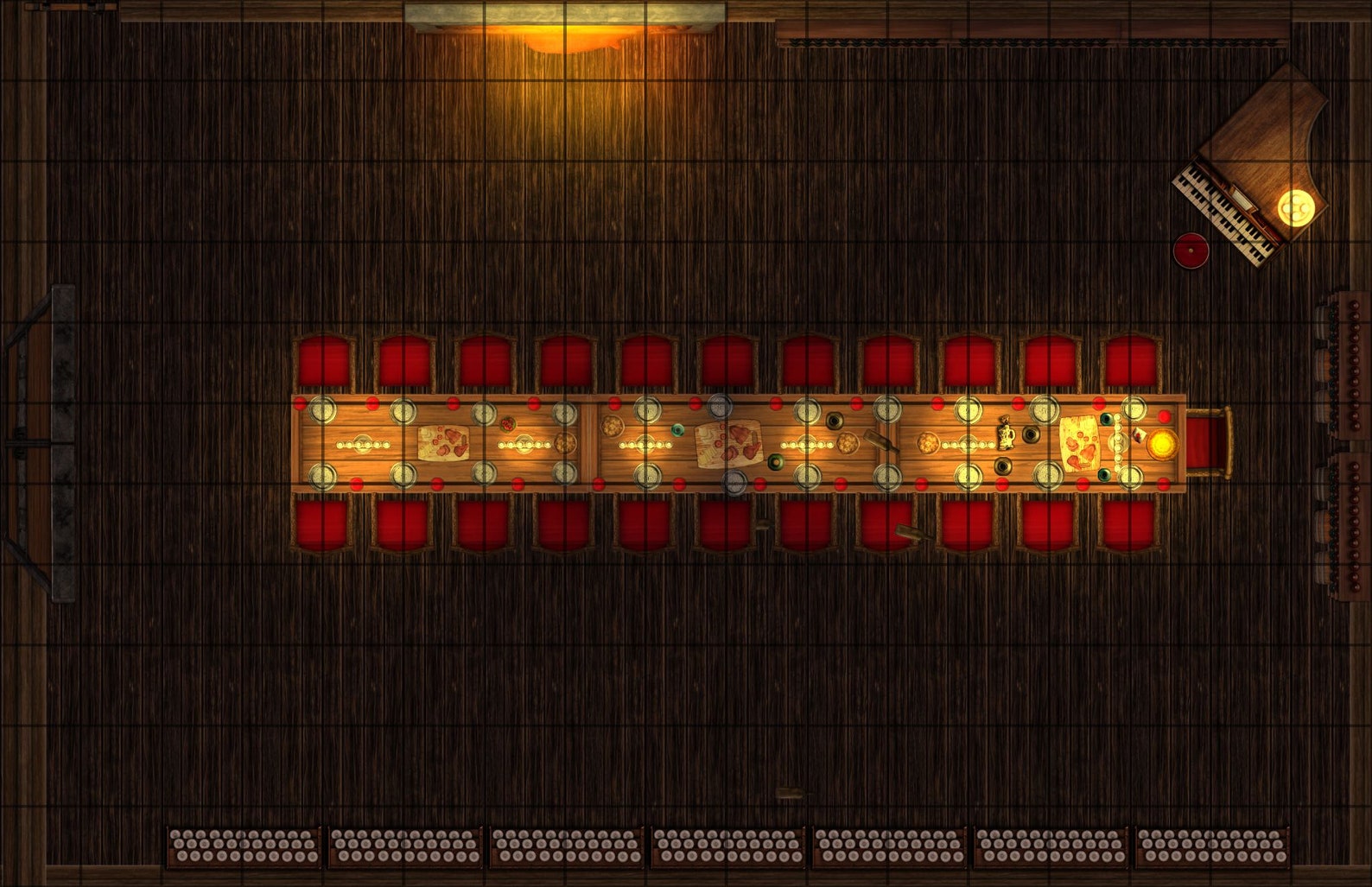 Castle Banquet Hall (A) Battle Map for TTRPG/VTT, (1 Floor). - Etsy
