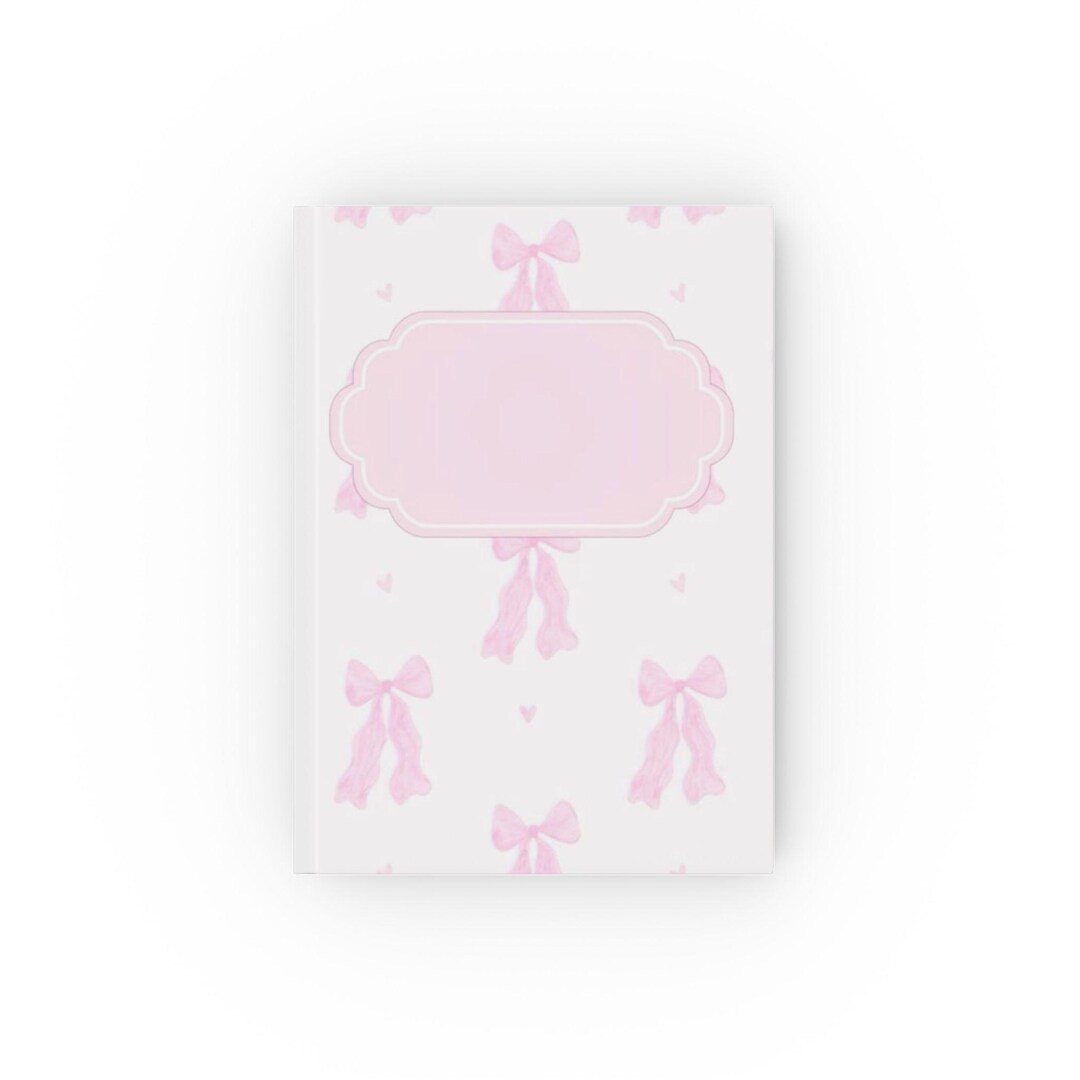Baby Pink Bow Journal - Etsy