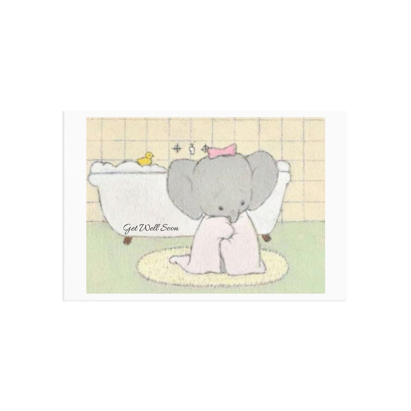 Cute Get Well Card, Feel Better Card, Sick Card, Well Wishes Card ...