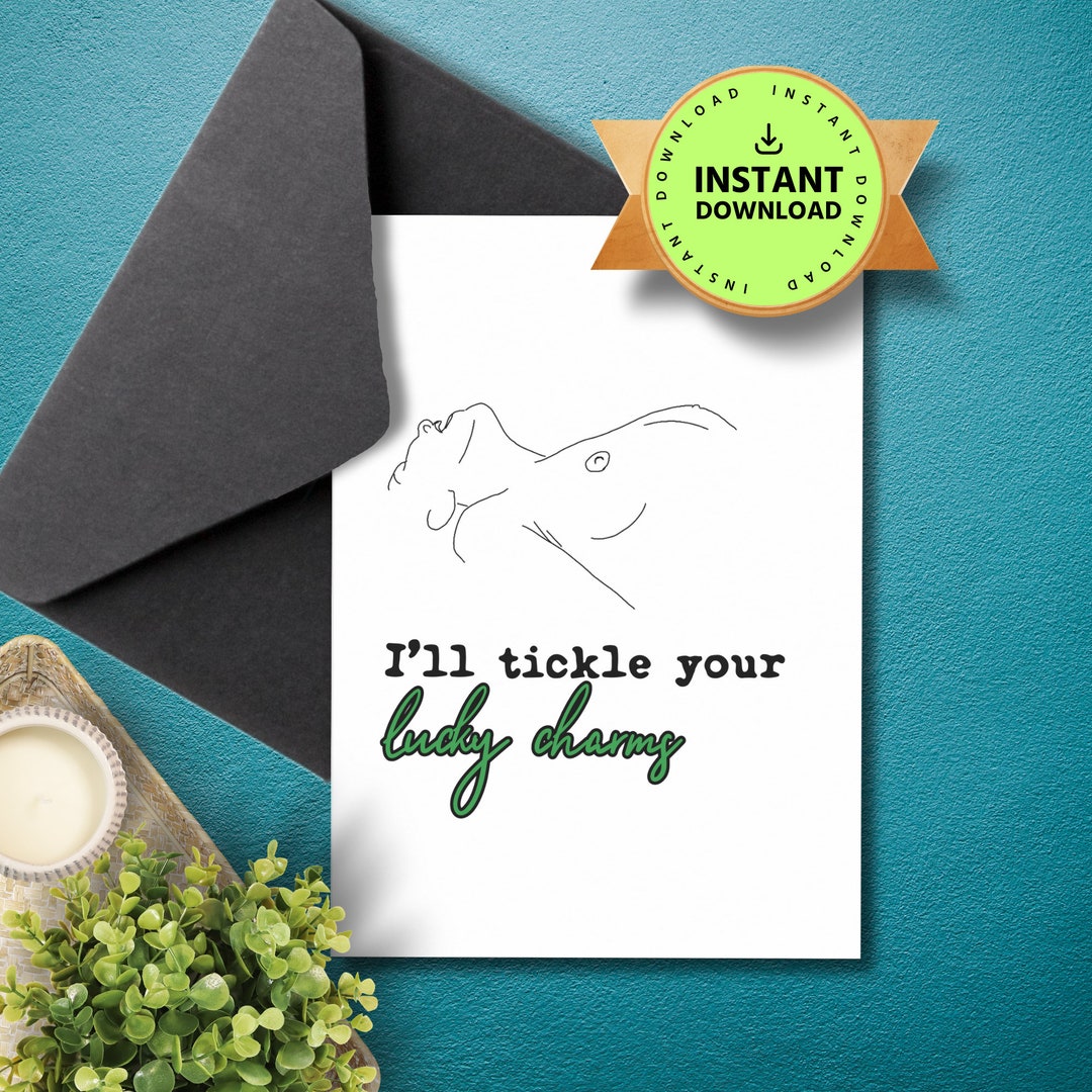 Spicy St. Patrick's Day Card 'tickle Lucky Charms' Pun Full of Cheeky ...