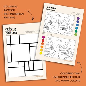 Piet Mondrian Art Project for Kids – Digital Download | Color Theory ...