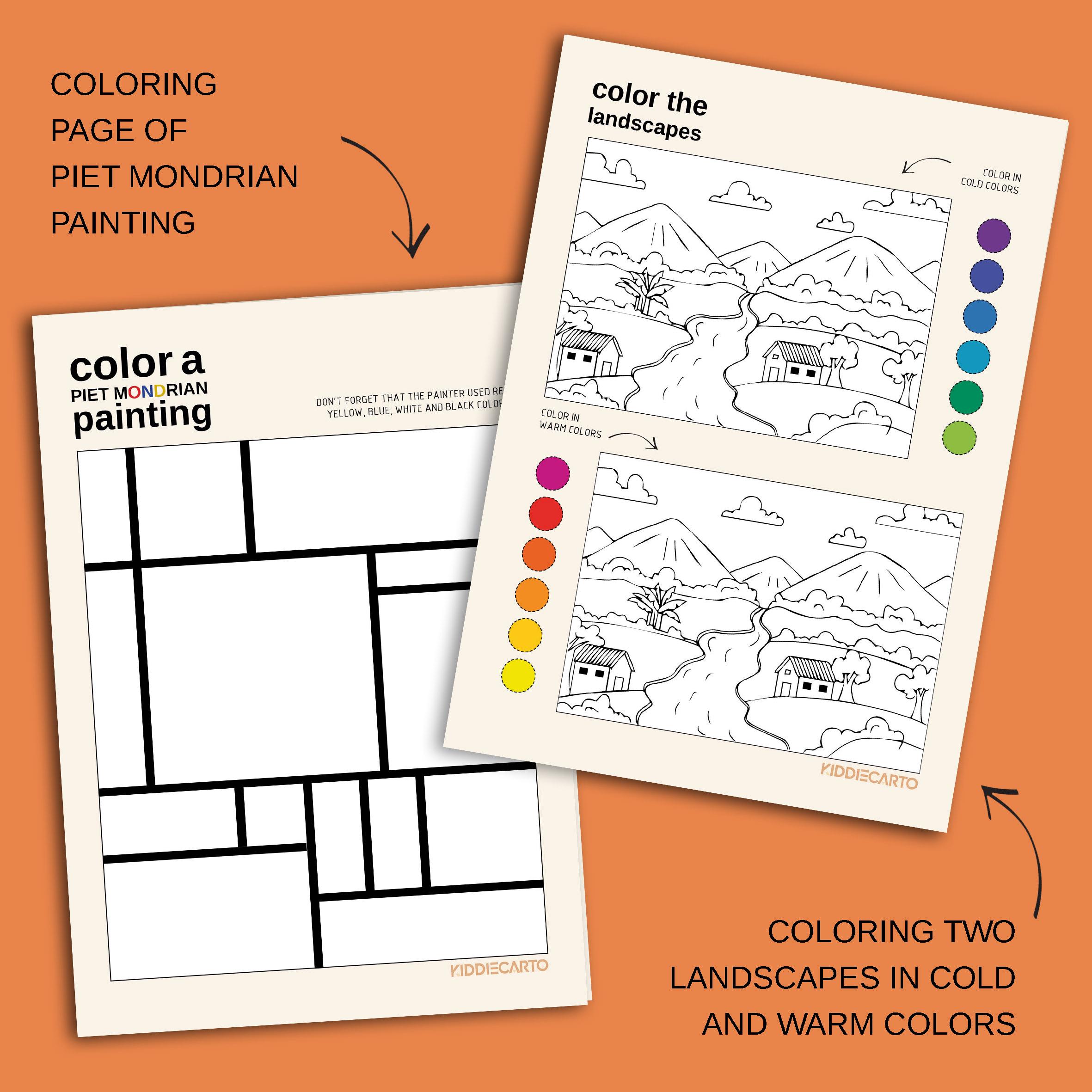Piet Mondrian Art Project for Kids – Digital Download | Color Theory ...