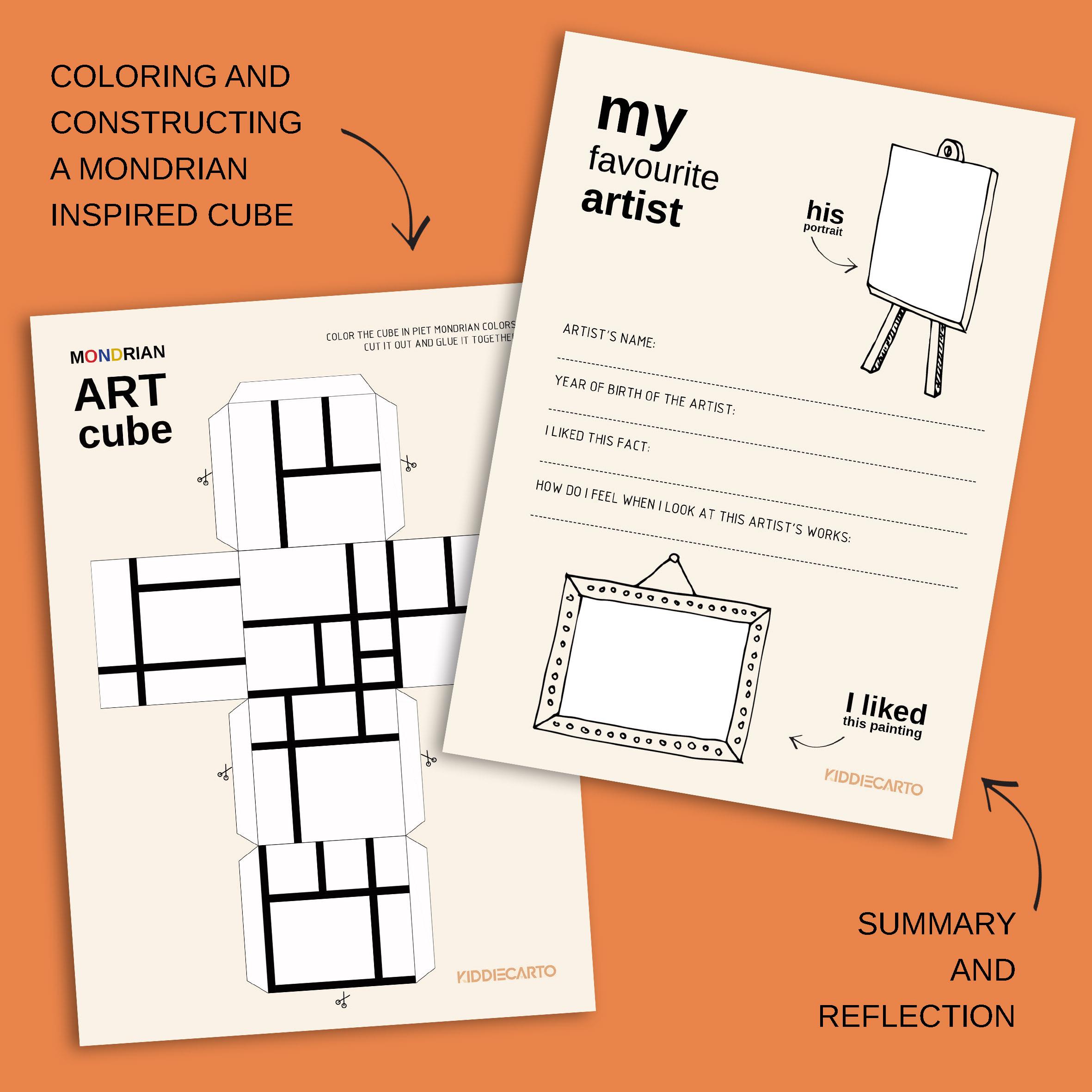 Piet Mondrian Art Project for Kids – Digital Download | Color Theory ...