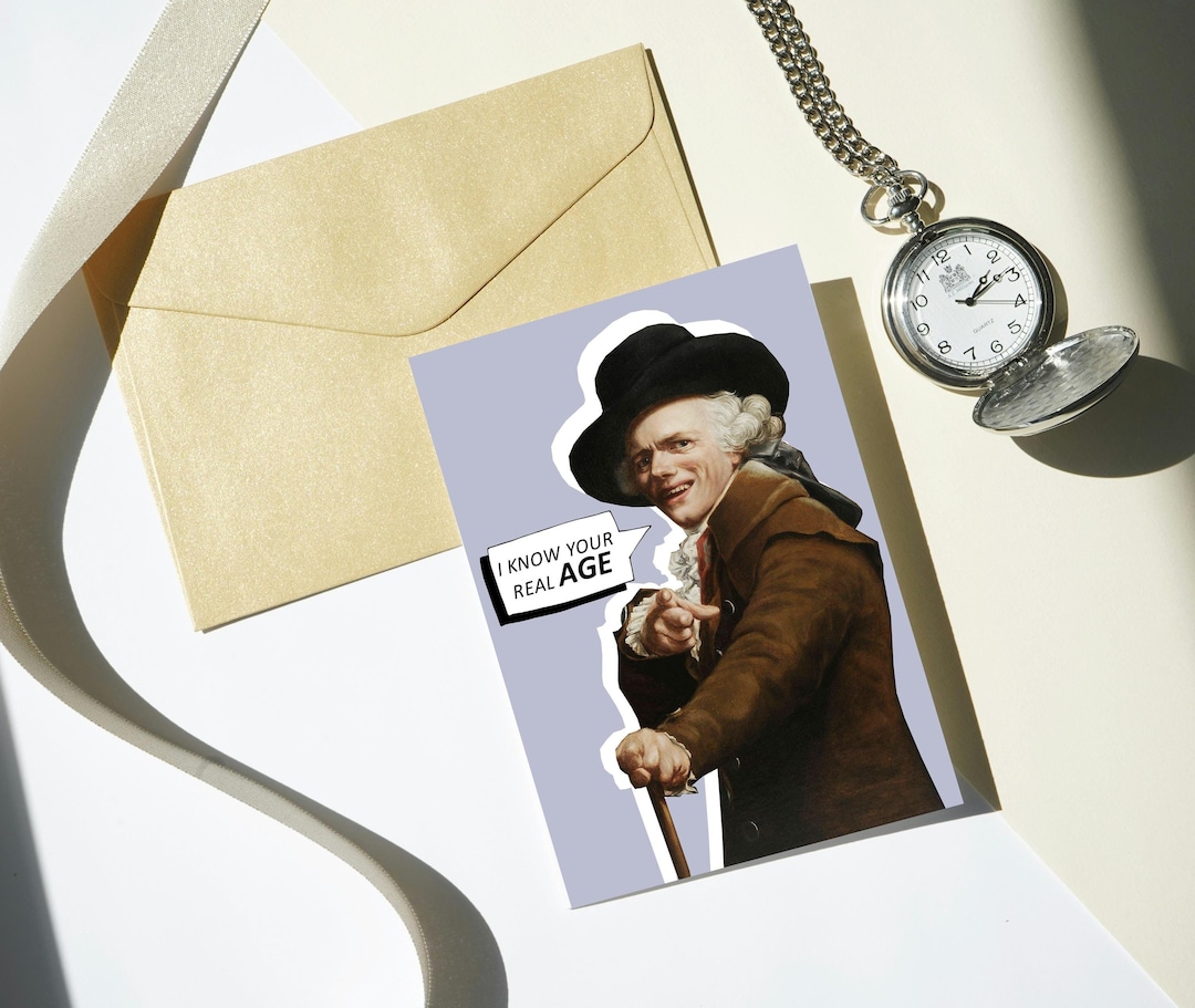 I Know Your Real Age | Printable Digital Postcard | Cat Lover Gift ...