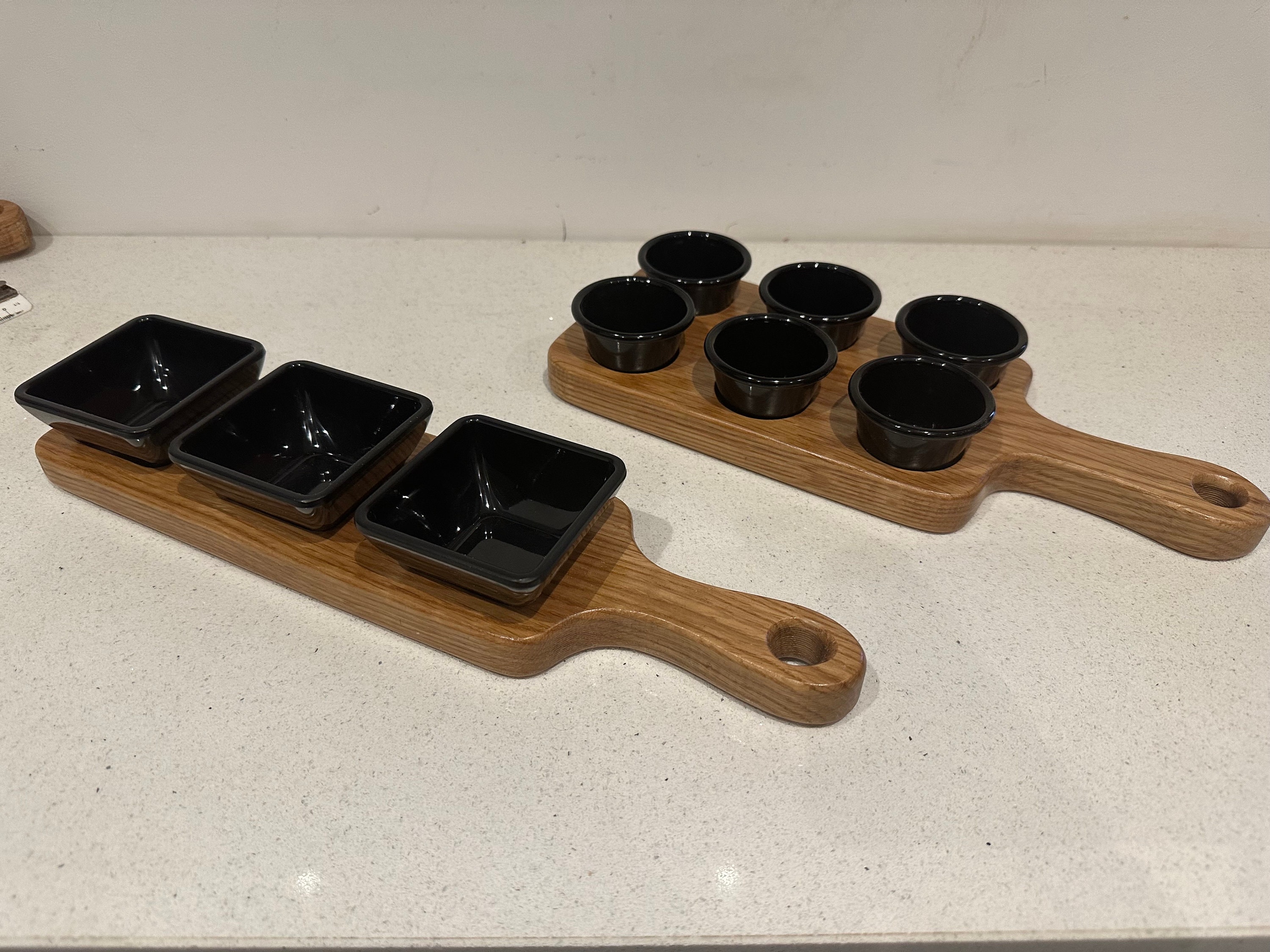 Solid Oak Ramekin Board | Bespoke Natural Oak Ramekin Pot Board ...