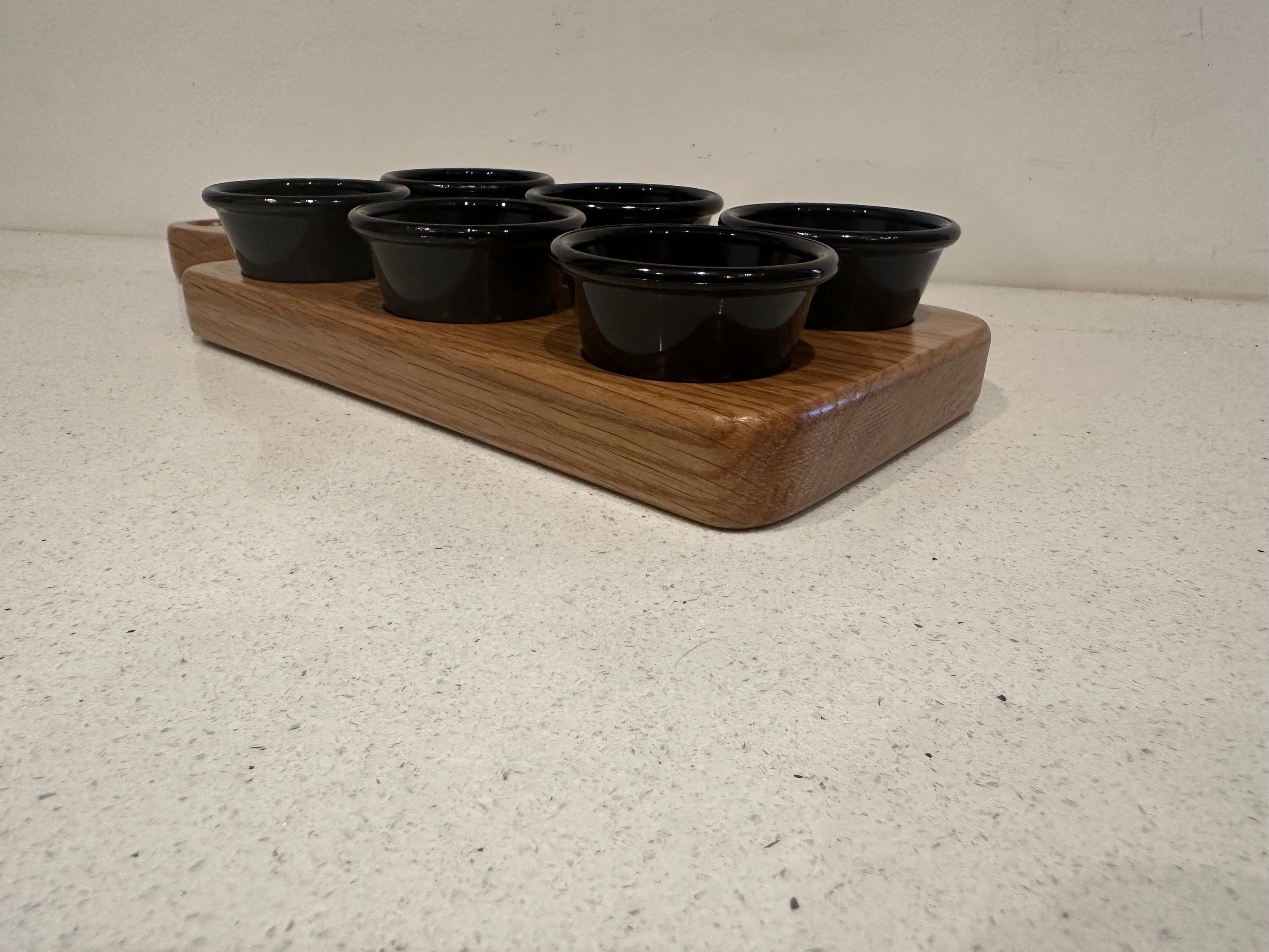 Solid Oak Ramekin Board Bespoke Natural Oak Ramekin Pot Board Wooden ...