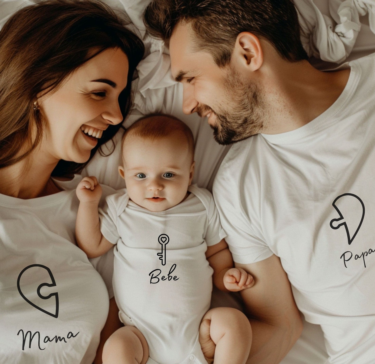 Matching Family Set, Mom Dad and Baby Set, Couple Look and Baby ...