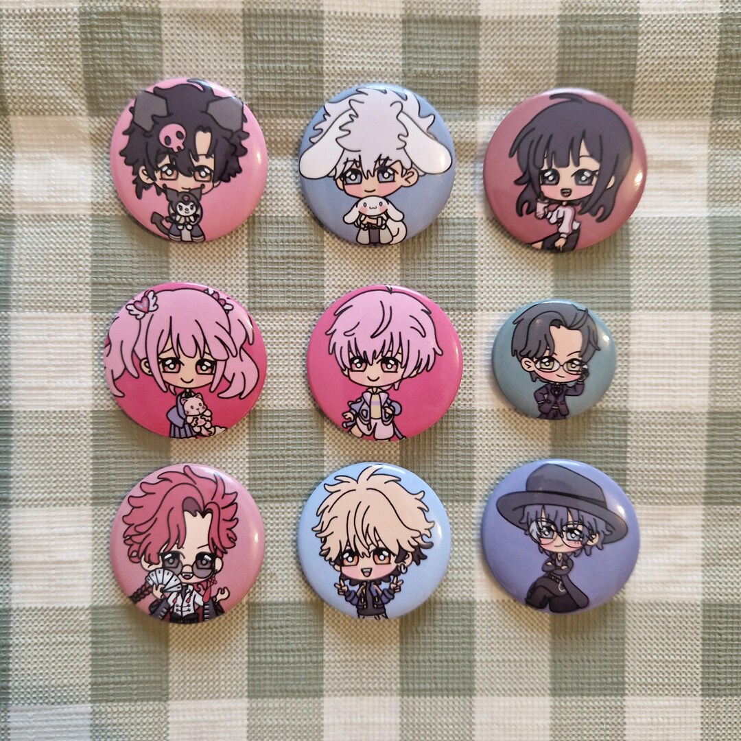 Link Click Chibi Button Badges - Etsy