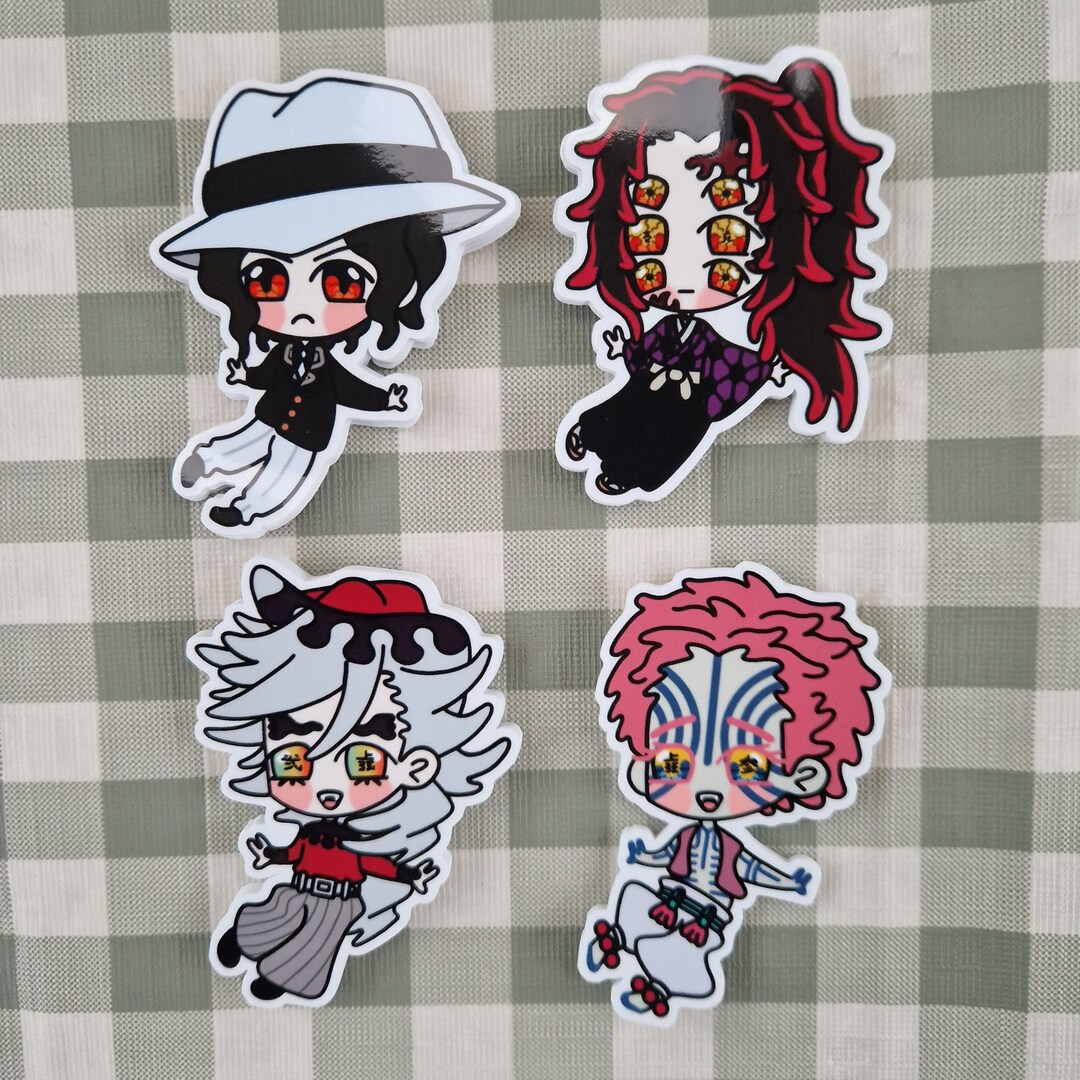 Demon Slayer Kimetsu No Yaiba Demons Chibi Diecut Stickers - Etsy