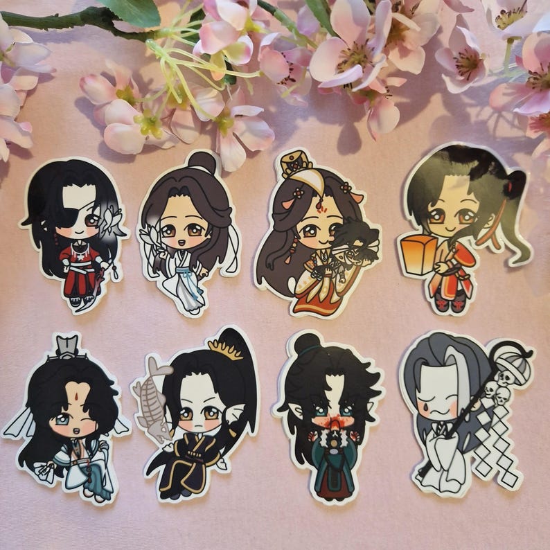 Tgcf/heaven Official's Blessing Chibi Diecut Stickers - Etsy