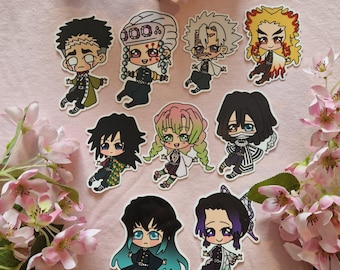 Demon Slayer Kimetsu No Yaiba Hashira Chibi Button Badges - Etsy