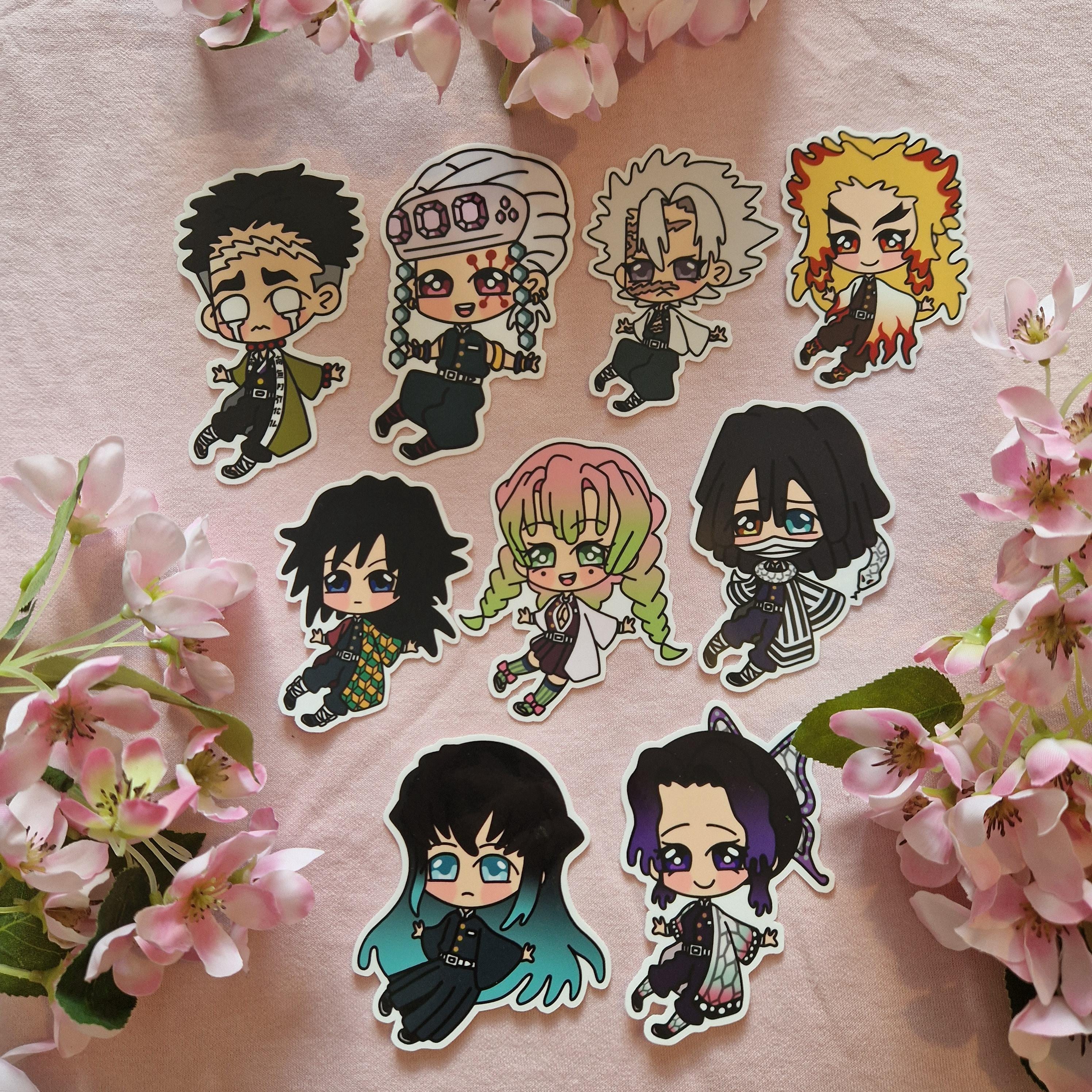 Demon Slayer Kimetsu No Yaiba Hashira Chibi Diecut Stickers - Etsy