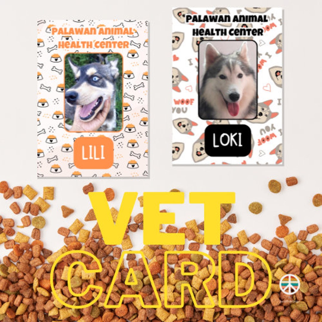 Editable CANVA Pet Vaccination Card/pet Vet Card CANVA Editable - Etsy