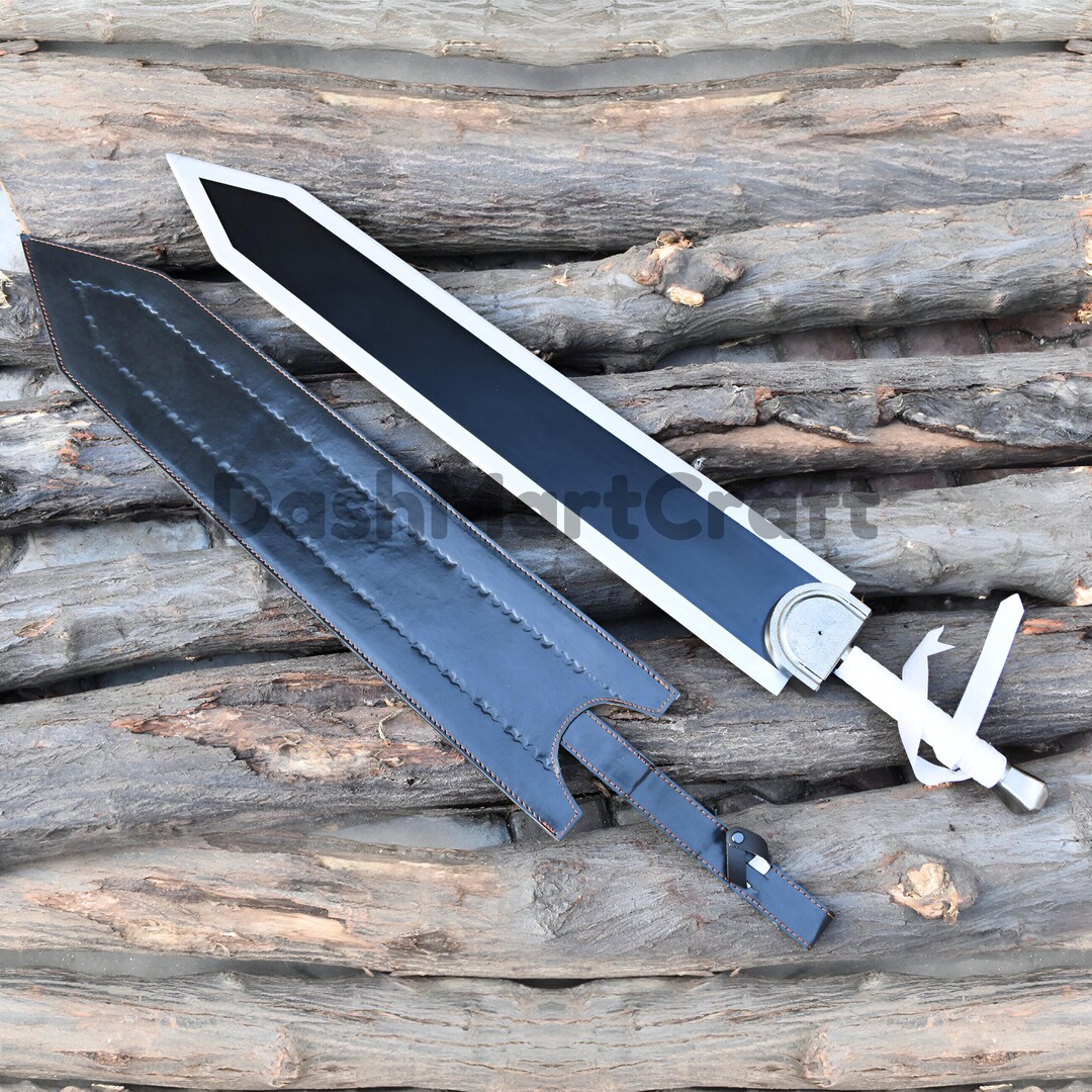 Dragon Slayer Sword From Manga Anime Dual Finished Black With Free ...