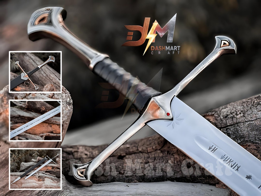 Aragorn's Legendary Master Sword Anduril Hand Forged LOTR Prop Costume ...