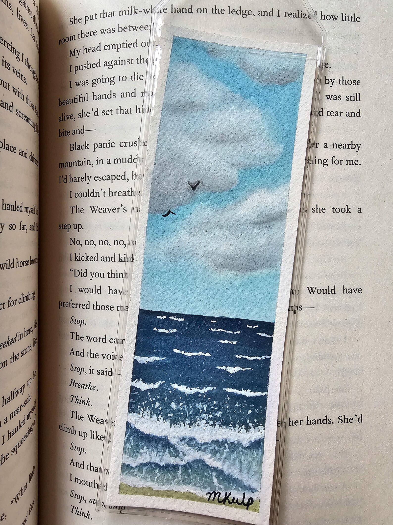 Beach Ocean Bookmark | Original Watercolor Bookmark - Etsy