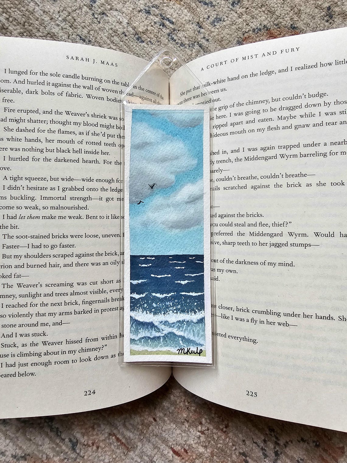 Beach Ocean Bookmark | Original Watercolor Bookmark - Etsy