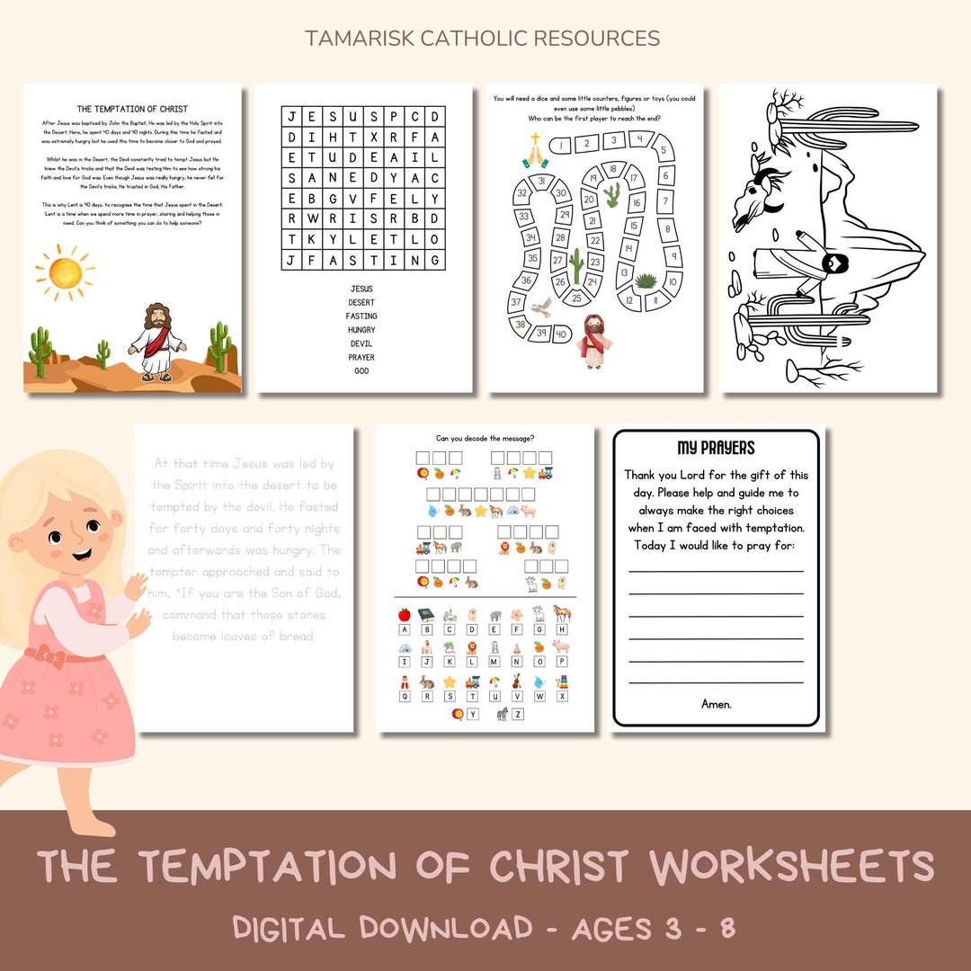 Temptation of Christ, Lent, Bible Stories, Homeschool, Childrens ...