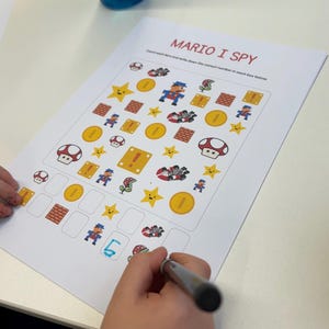 Super Mario Preschool Worksheets: Math & English Activities (PDF) - Etsy