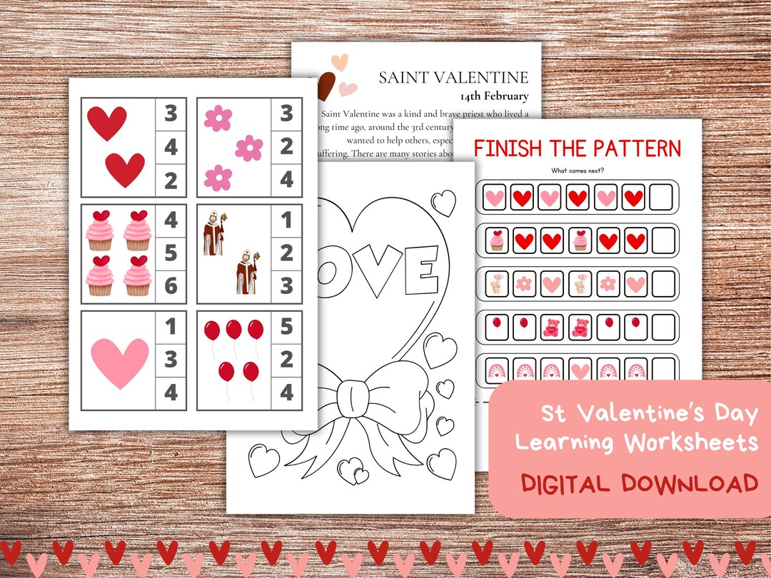 St Valentine's Worksheets, Printable, Saints Activities, Christian ...