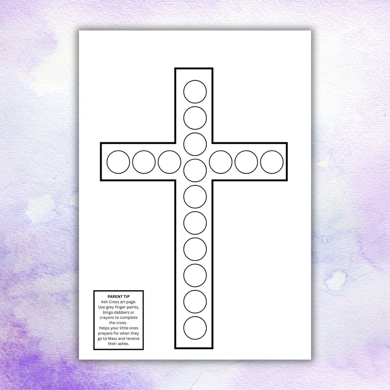 Ash Wednesday Children's Worksheets, Bible Craft for Kids, Printable ...