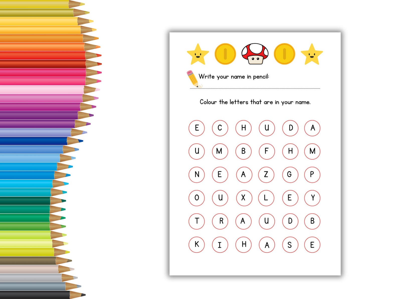 Super Mario Themed, Super Mario Learning Worksheets for Kids, Preschool ...