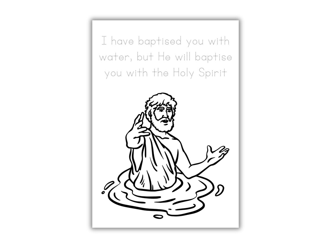 Baptism of the Lord Activity Sheets: Bible Story Worksheets (digital ...