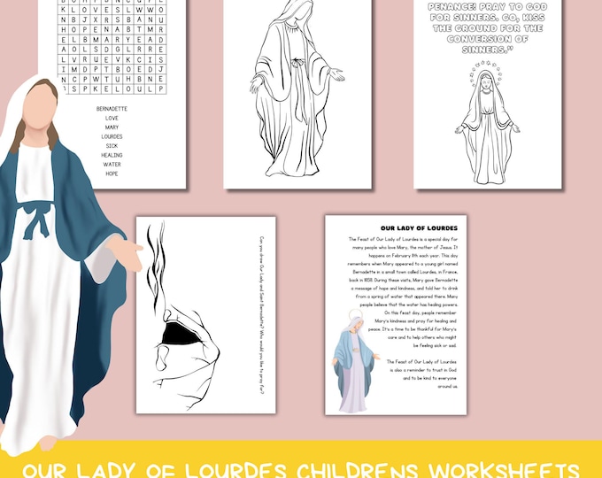 Our Lady of Lourdes Printable Diorama Craft - Etsy Canada