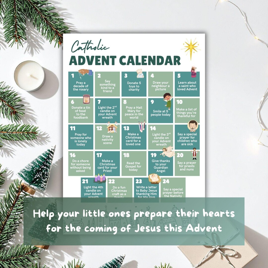 Catholic Advent Calendar for Children – Printable Activity Calendar - Etsy