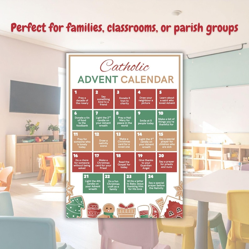 Catholic Advent Calendar for Children – Printable Activity Calendar - Etsy