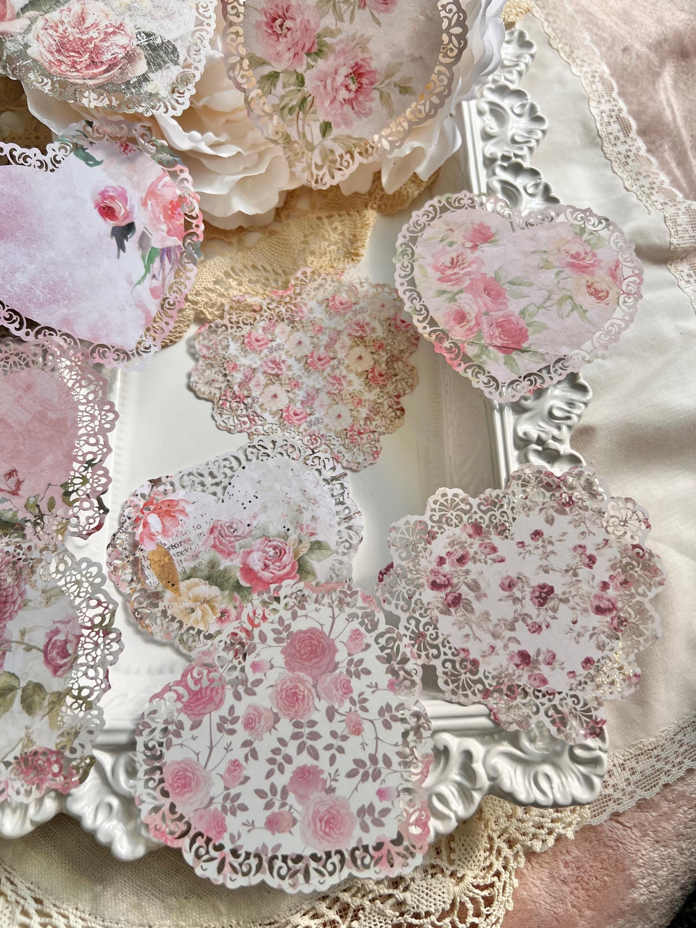 Pink Colored Doilies, Doilies, DIY Planner, DIY Card Maker, Vintage DIY ...