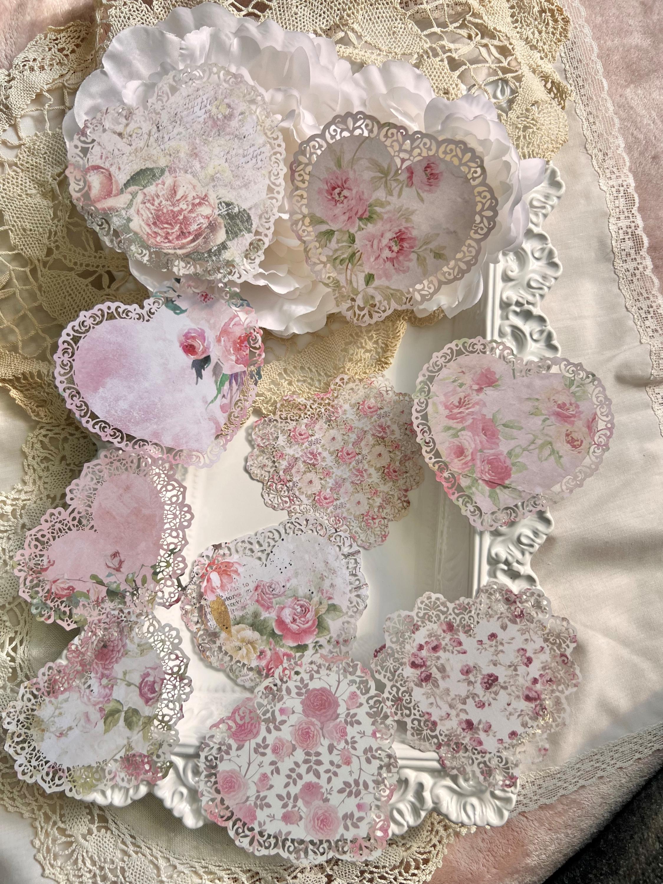 Pink Colored Doilies, Doilies, DIY Planner, DIY Card Maker, Vintage DIY ...