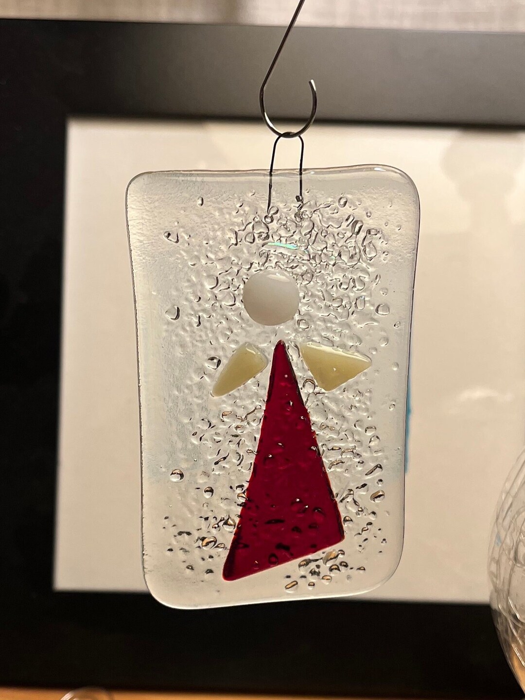 Red Artisan Fused Angel - Etsy